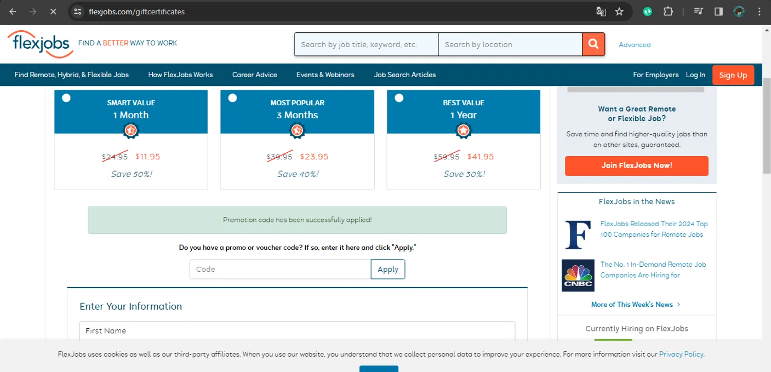 FlexJobs Promo Codes - 50% Off | January 2025