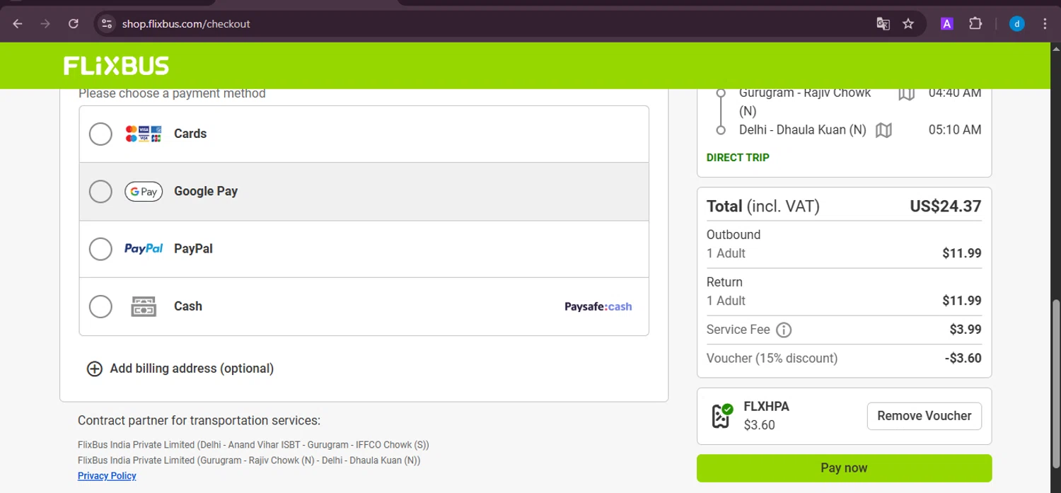 FlixBus Promo Codes (1 Verified) - 10% Off w/Code Oct 2025