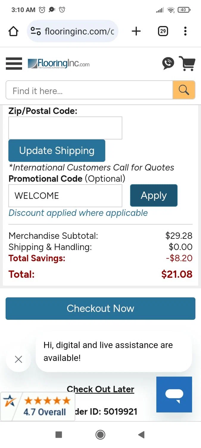 Flooring Inc. Promo Codes - up to 25% Off | October 2024