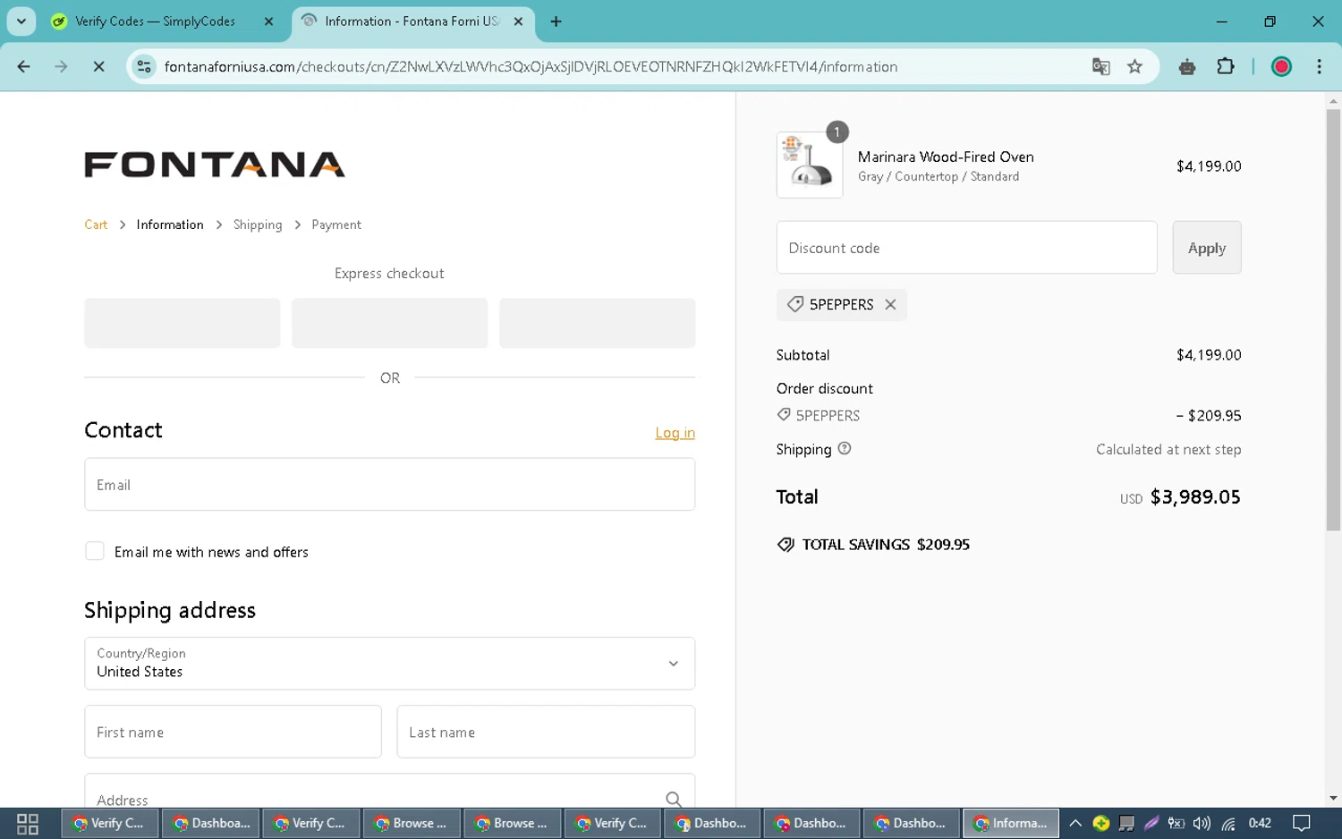 Fontana Forni USA Promo Codes & Black Friday 2024 Deals - 5% Off