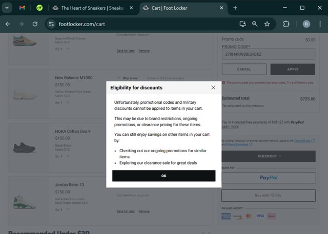 Foot Locker Promo Codes (5 Verified) - 20% Off May 2025