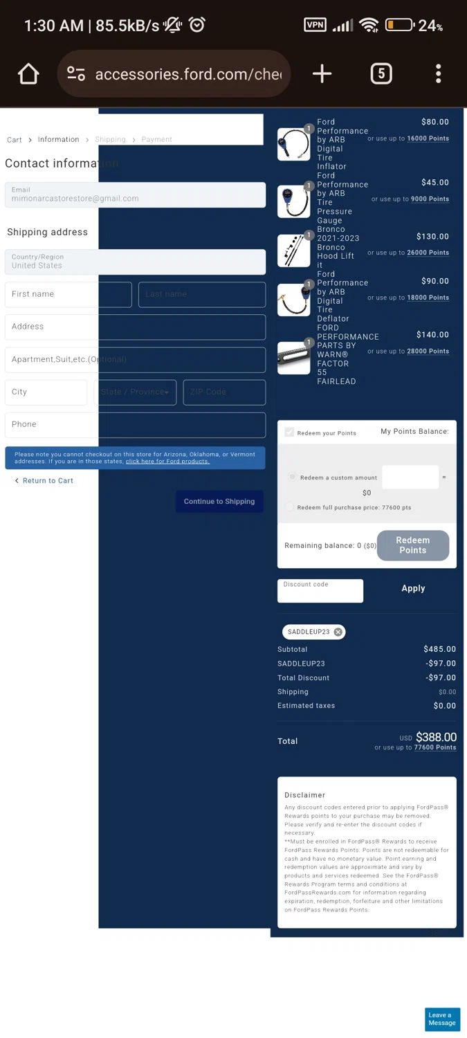 Ford Parts Promo Codes - 10% Off | January 2025