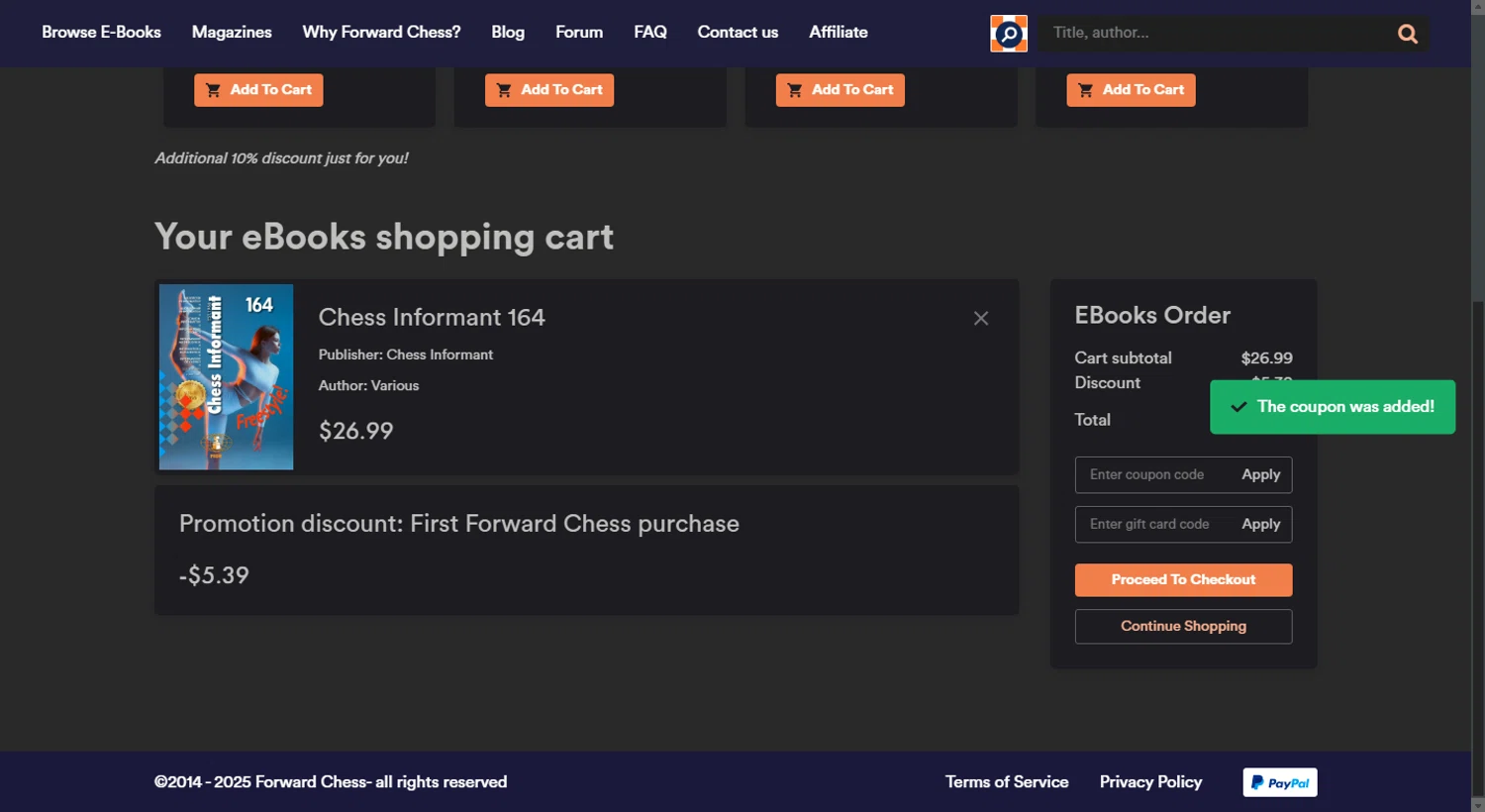 Forward Chess Promo Codes - 20% Off (1 Verified) Jun 2026