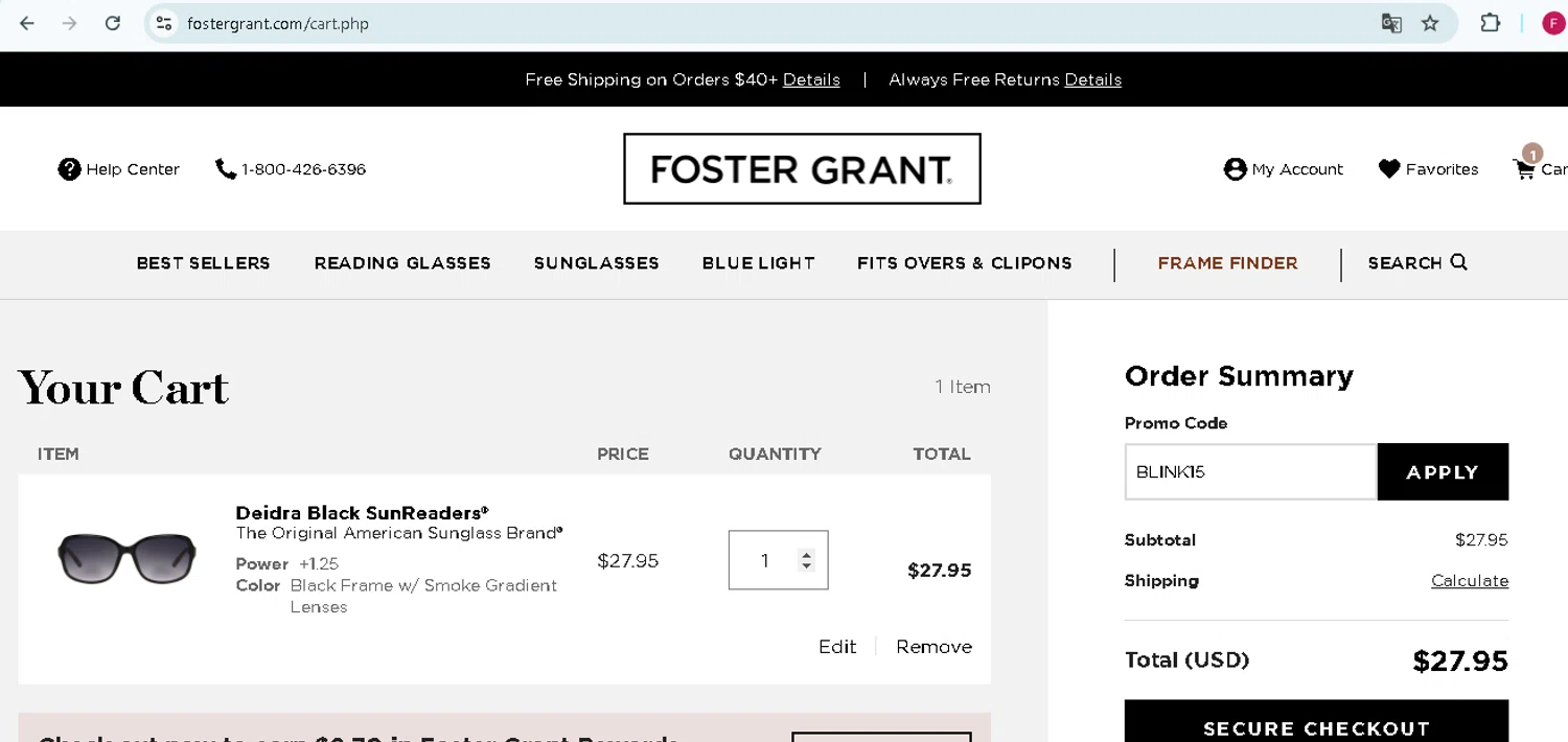 Foster Grant Promo Codes - 35% Off | November 2024