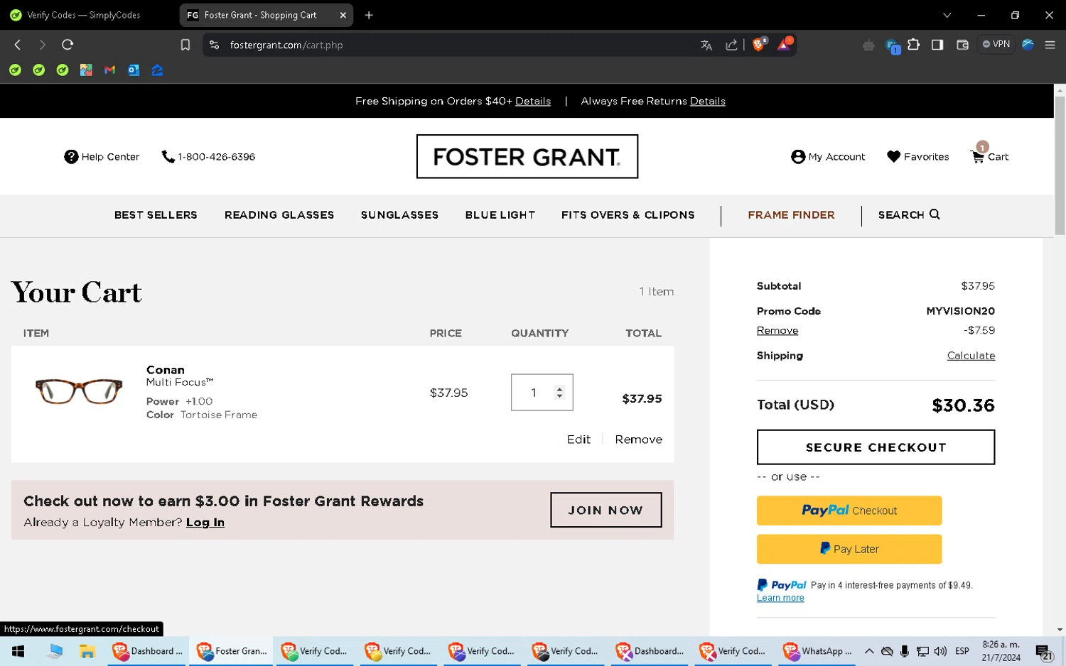 Foster Grant Promo Codes - 40% off Coupons in August 2024 | SimplyCodes