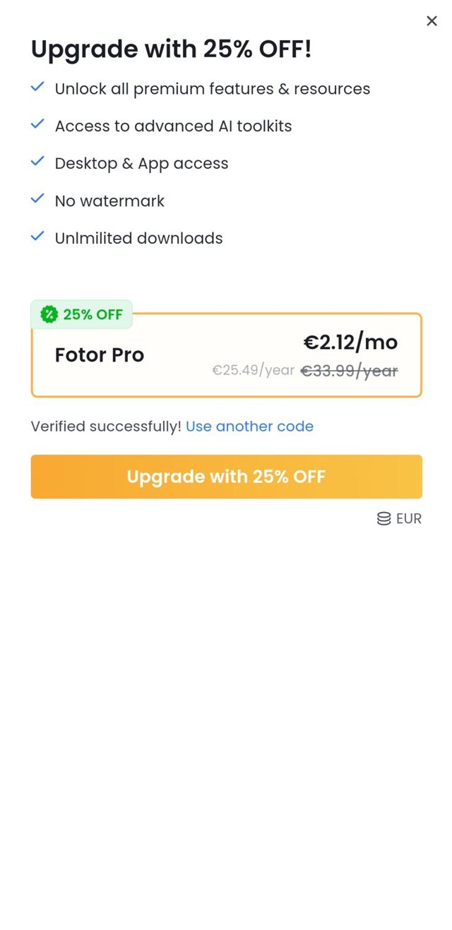 Fotor Promo Codes (3 Verified) - 25% Off Sitewide Feb 2025