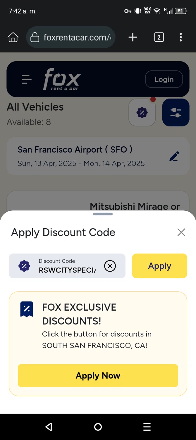 Fox Rent A Car Promo Code - 25% Off (7 Verified) Jan 2026
