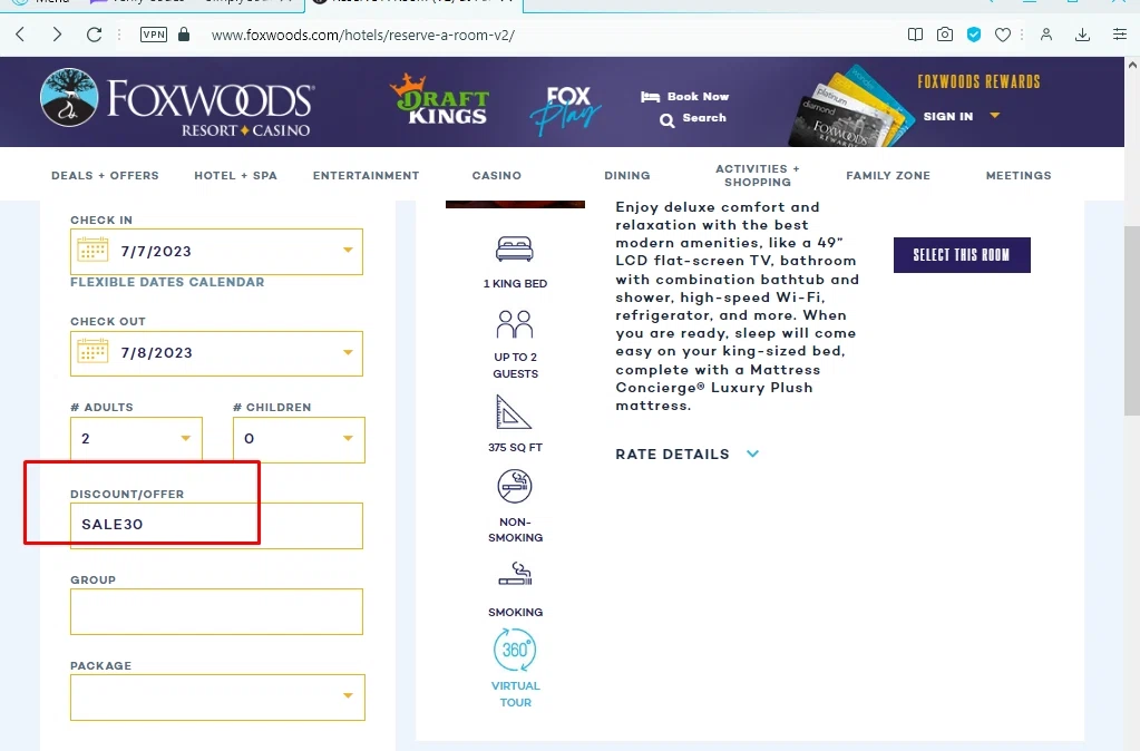 Foxwoods Discount Codes - 10% Off | September 2024