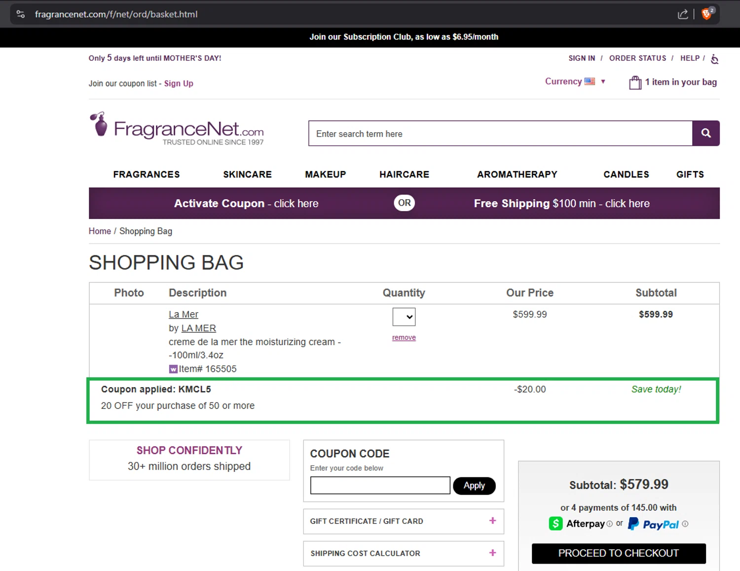 FragranceNet.com Promo Codes - $25 Off May 2025