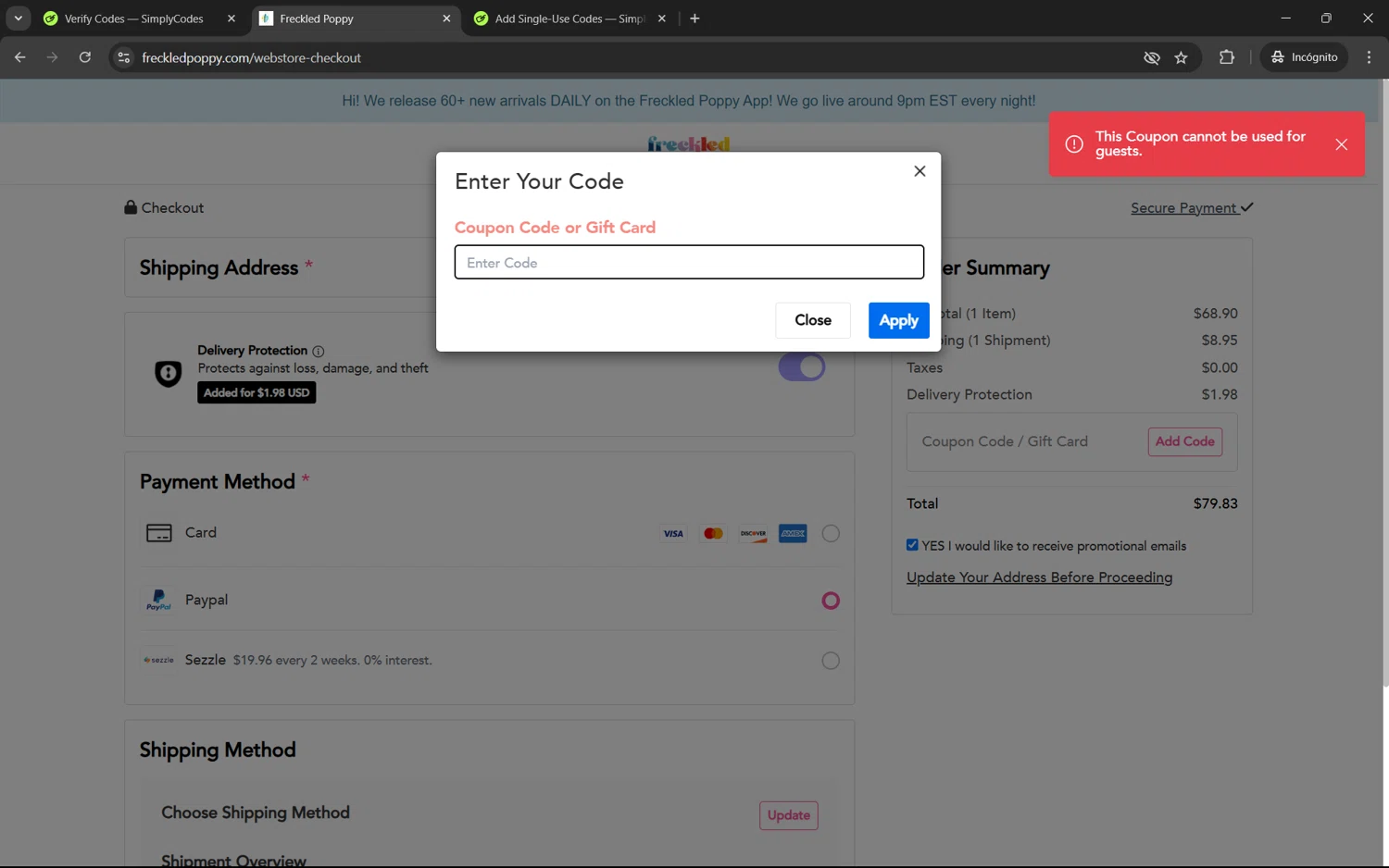 Freckled Poppy Coupon Codes (11 Verified) - 20% Off Jan 2025
