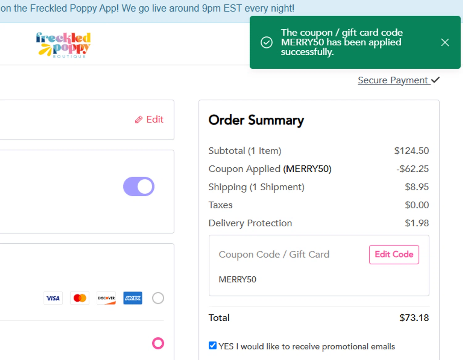 Freckled Poppy Coupon Codes - 20% Off | January 2025