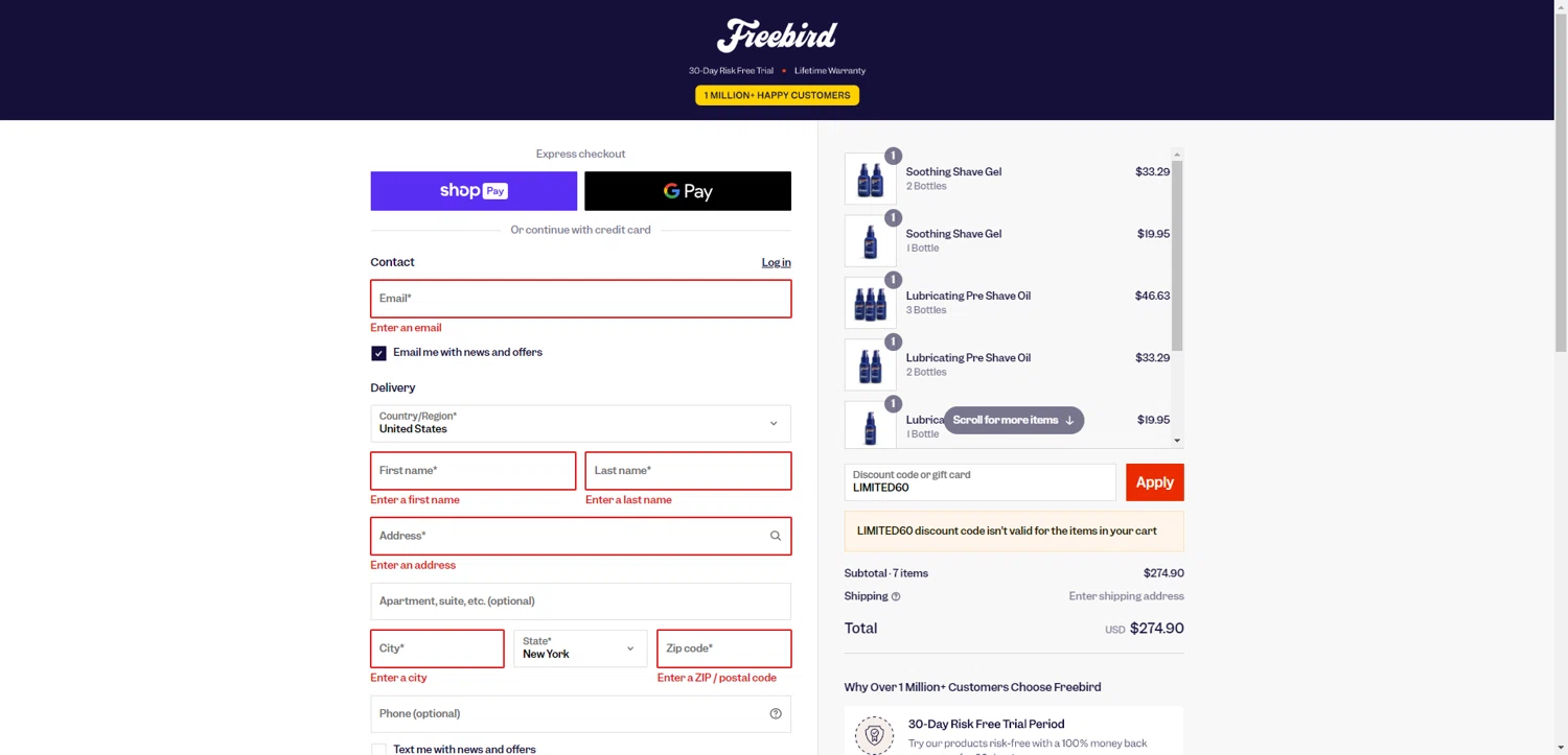 Freebird Promo Codes (32 Verified) - 60% Off w/Code Sep 2025