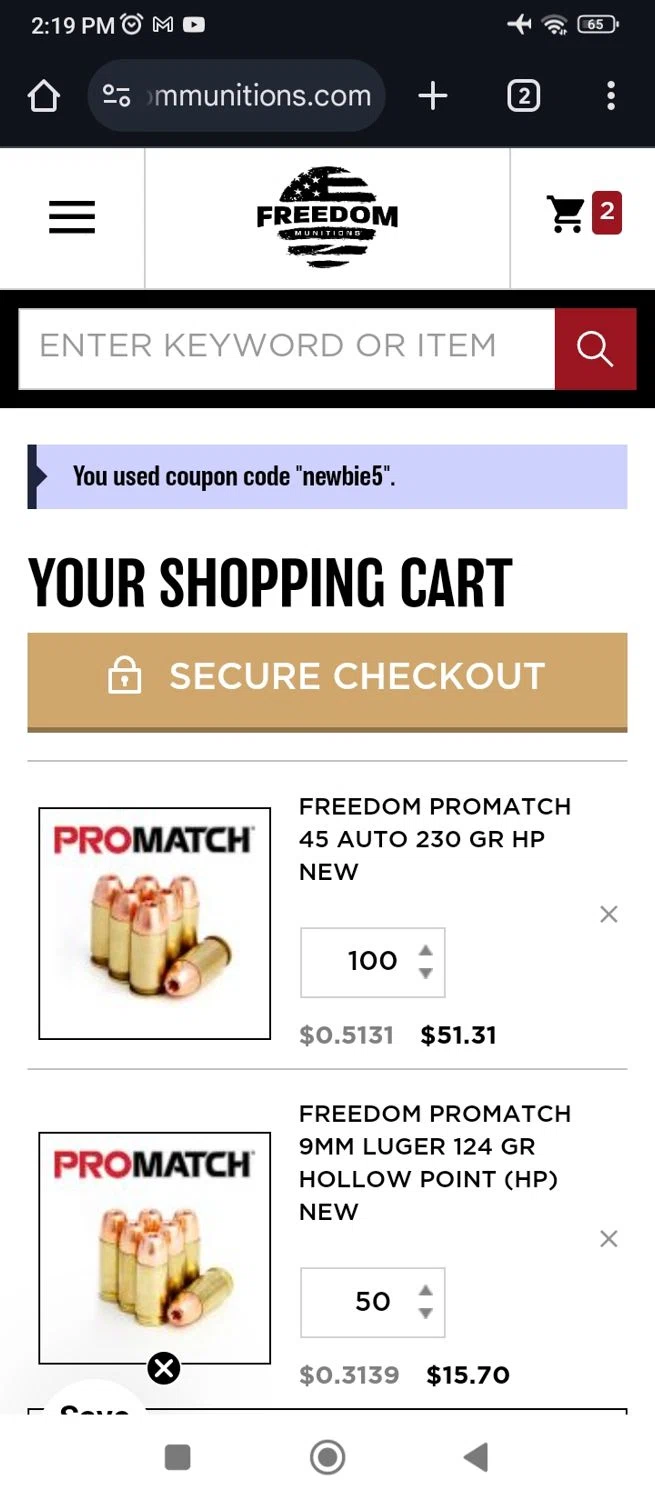 Freedom Munitions Promo Codes - 5% Off | November 2024