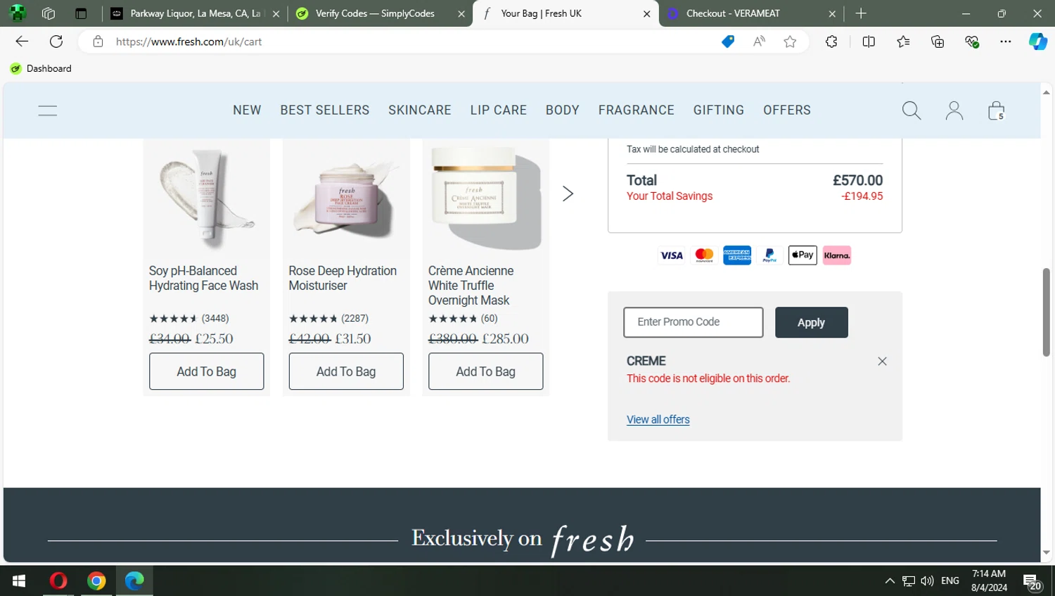 Fresh Promo Codes - 15% Off | September 2024