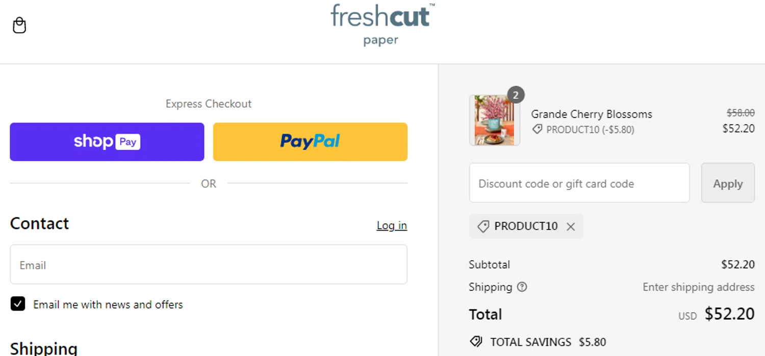 FreshCut Paper Promo Codes – 10% Off | June 2024