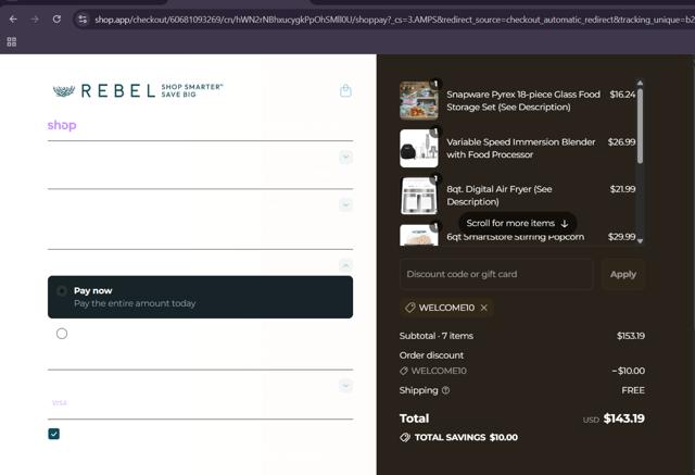 REBEL Discount Codes - $10 Off (1 Verified) Oct 2025