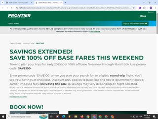 Frontier Airlines Promo Codes - 50% Off Jun 2025