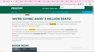 Frontier Airlines Promo Codes & Cyber Monday 2024 Deals - 100% Off