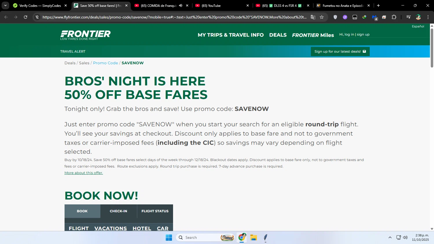 Frontier Airlines Promo Codes - 10% Off Oct 2025