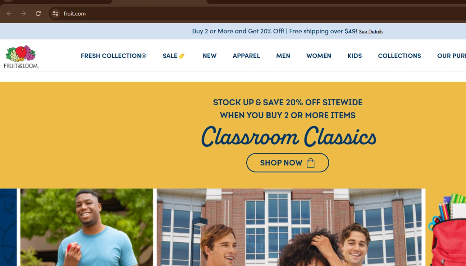 Fruit of the Loom Coupon Codes - 20% Off | September 2024