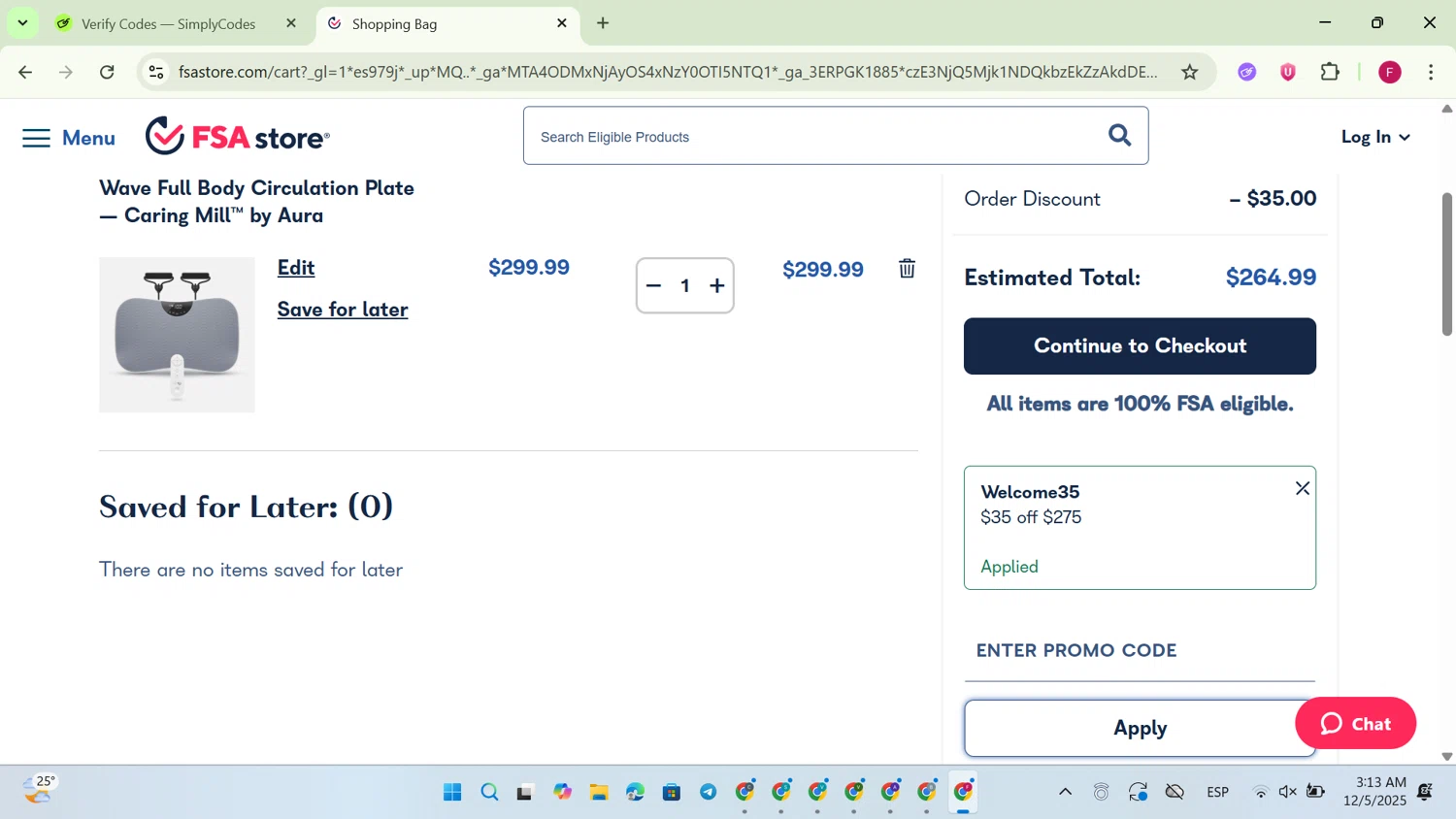 FSA Store Promo Codes - $35 Off (8 Verified) Dec 2025