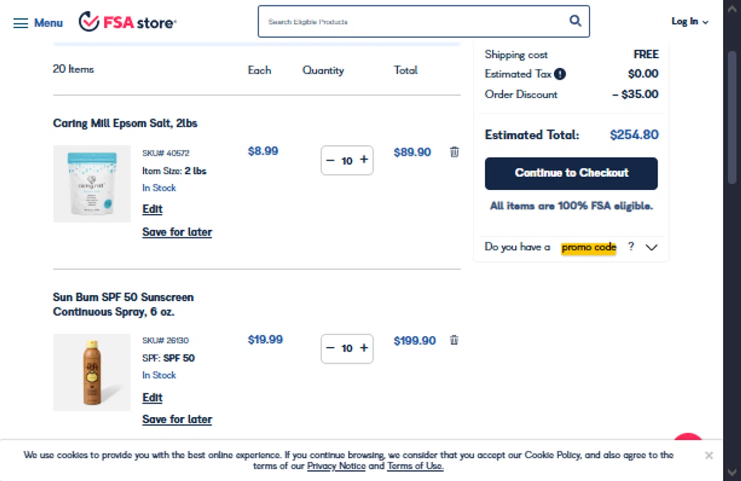 FSA Store Promo Codes - $35 Off (9 Verified) Oct 2025