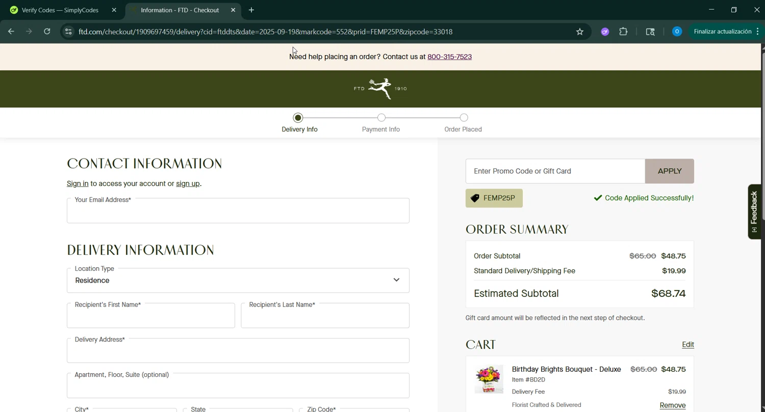 FTD Discount Codes - 25% Off (24 Verified) Aug 2025