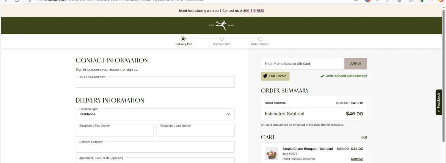 FTD Promo Codes - 25% Off (24 Verified) Dec 2025