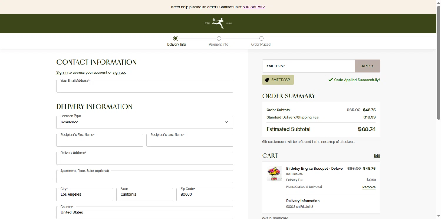 FTD Promo Codes - 25% Off (24 Verified) Dec 2025