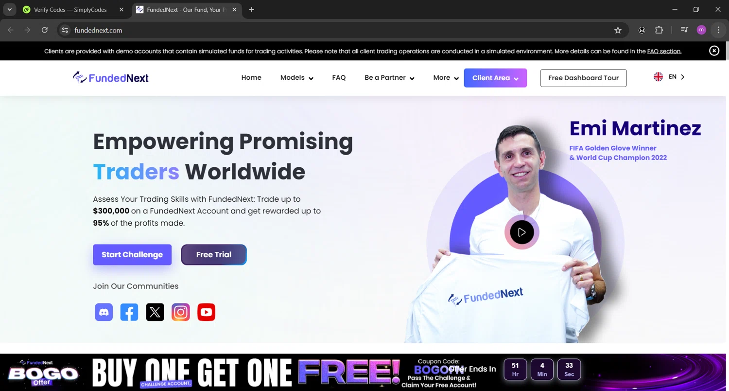 FundedNext Promo Codes – 5% Off | July 2024