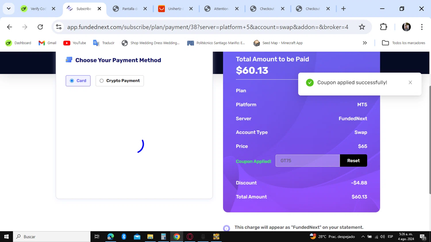 FundedNext Coupon Codes - 8% Off | September 2024