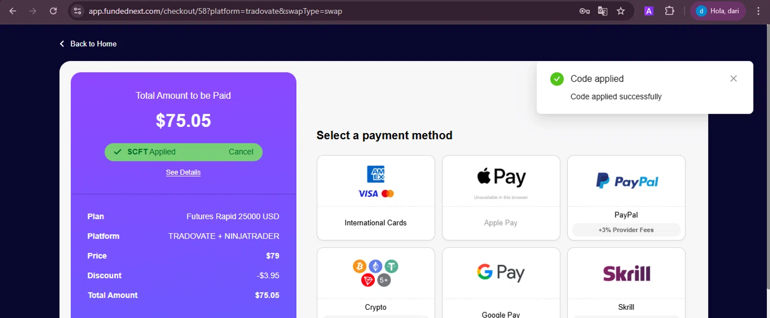 FundedNext Promo Codes - 5% Off Coupons Dec 2025