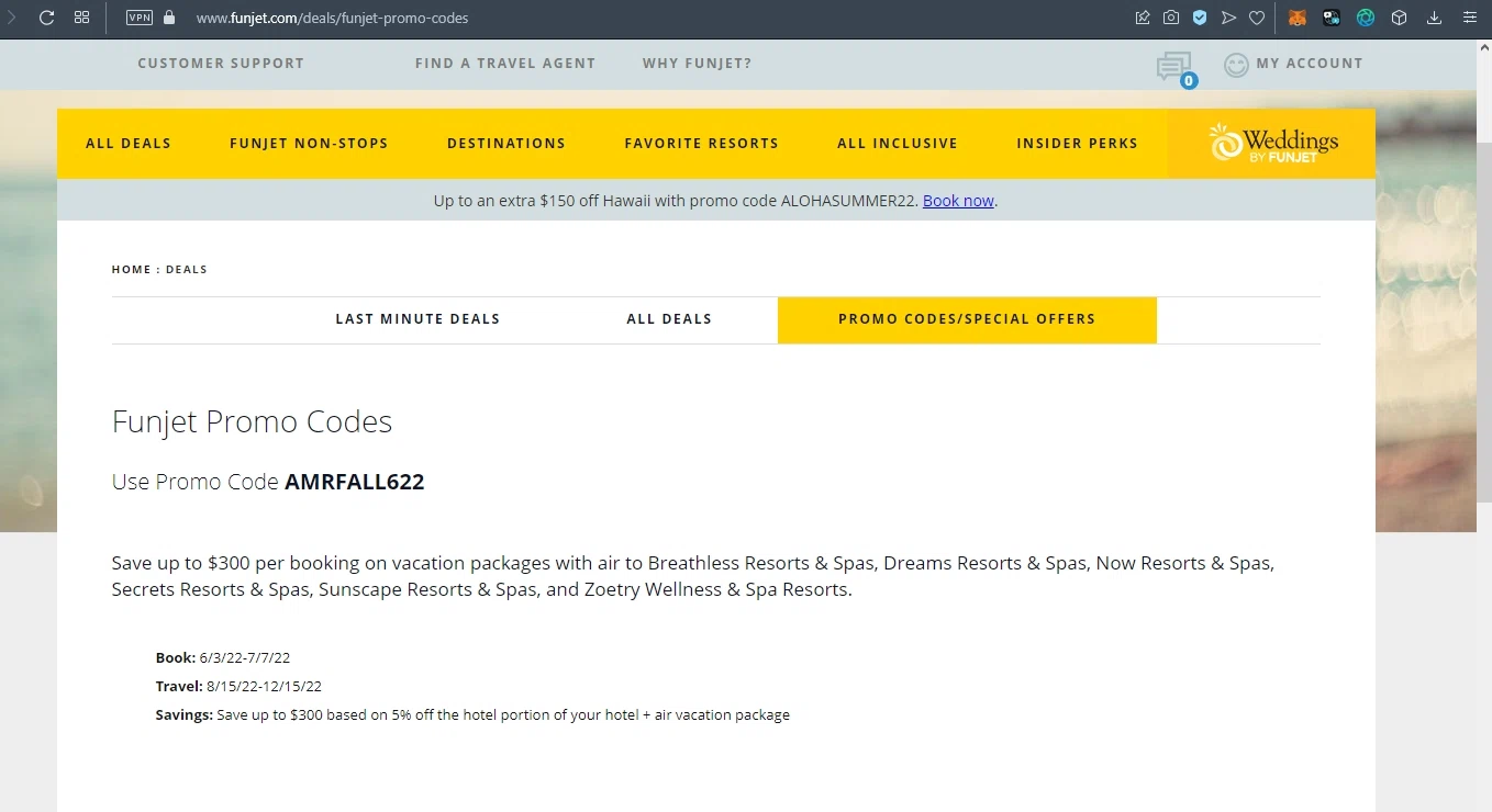 Funjet Promo Codes - $150 Off | October 2024