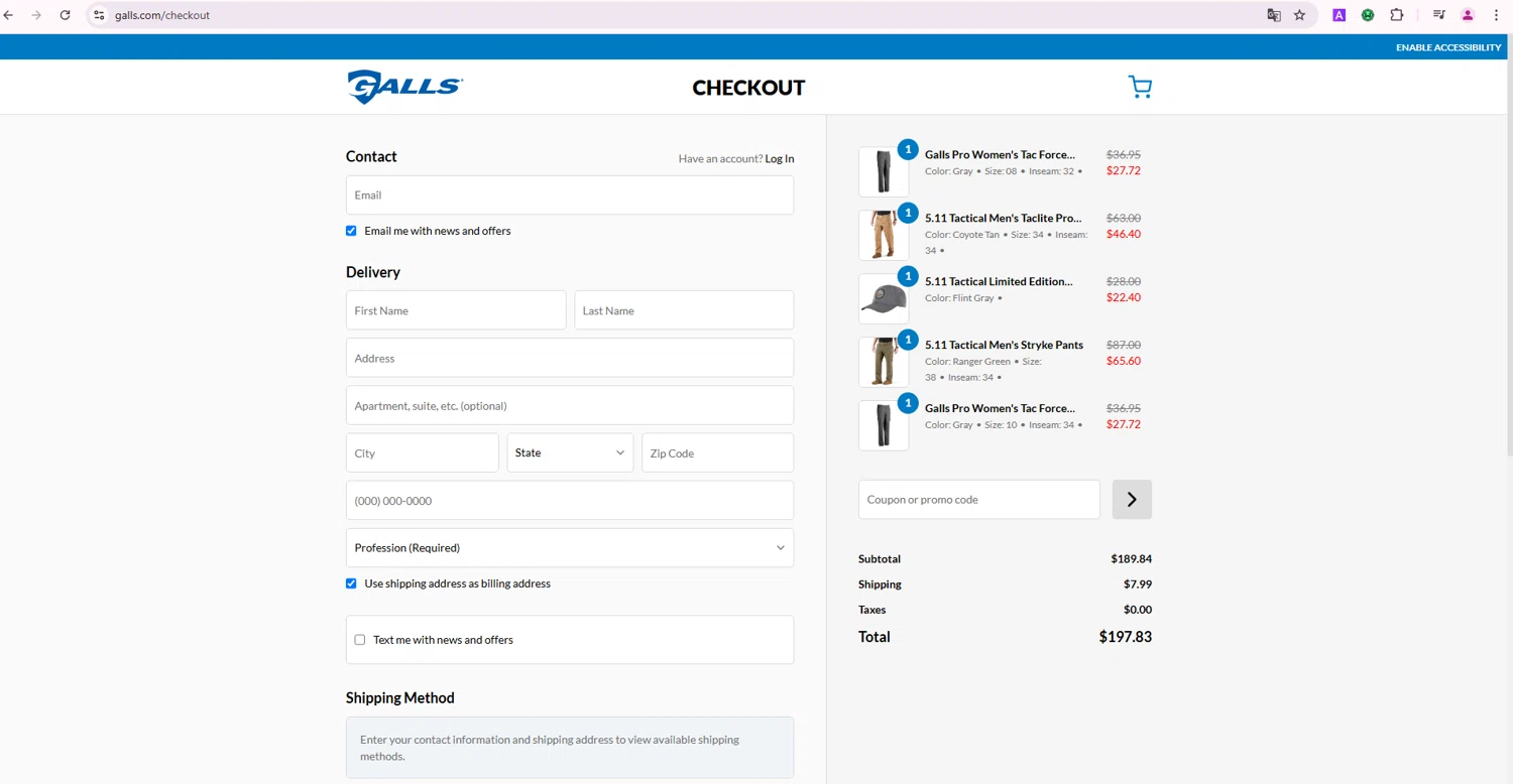 Galls Promo Codes (3 Verified) - 14% Off Sitewide Feb 2025