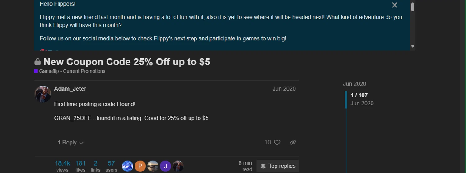 Gameflip Promo Codes (3 Verified) - 25% Off w/Code May 2025