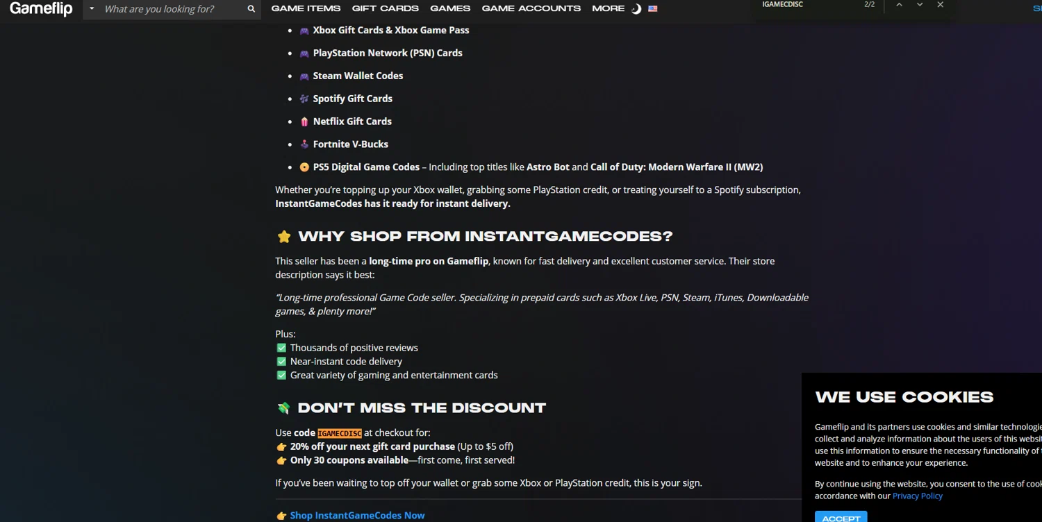 Gameflip Promo Codes - 25% Off (4 Verified) Nov 2025