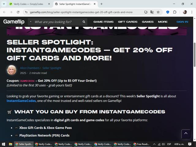 Gameflip Promo Codes (4 Verified) - 25% Off w/Code Sep 2025