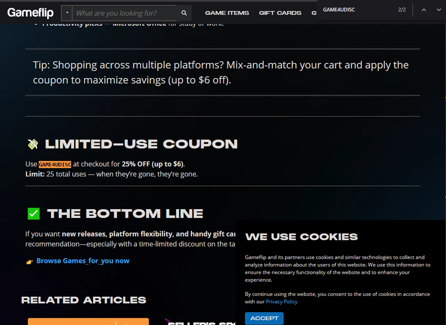 Gameflip Promo Codes (5 Verified) - 25% Off w/Code Oct 2025