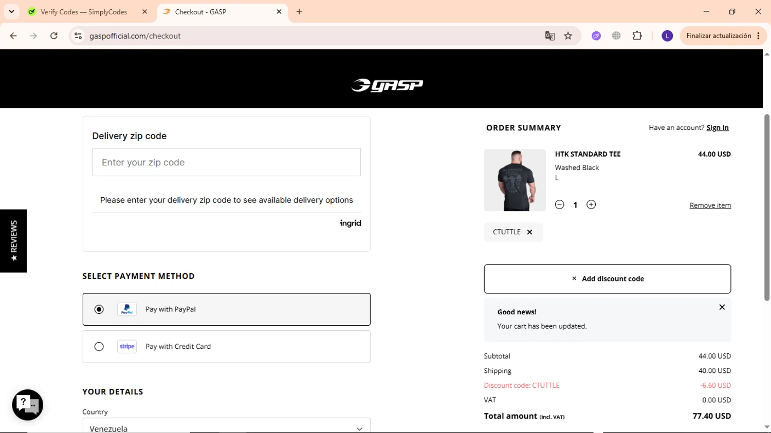 GASP Promo Codes - 15% Off (20 Verified) Jul 2026