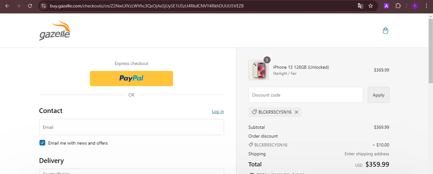 Gazelle Discount Codes - $20 Off | September 2024