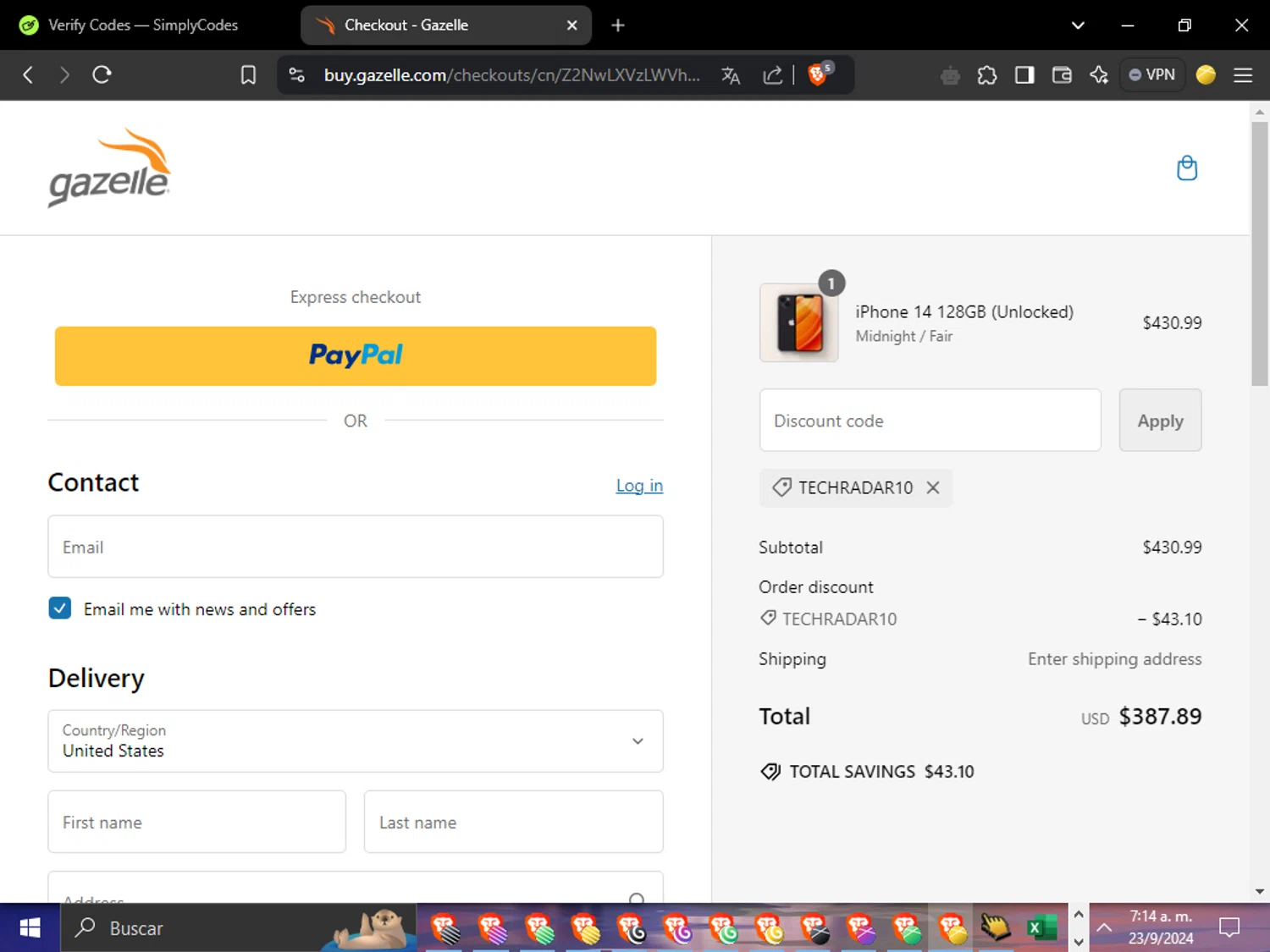 Gazelle Discount Codes - $20 Off | October 2024