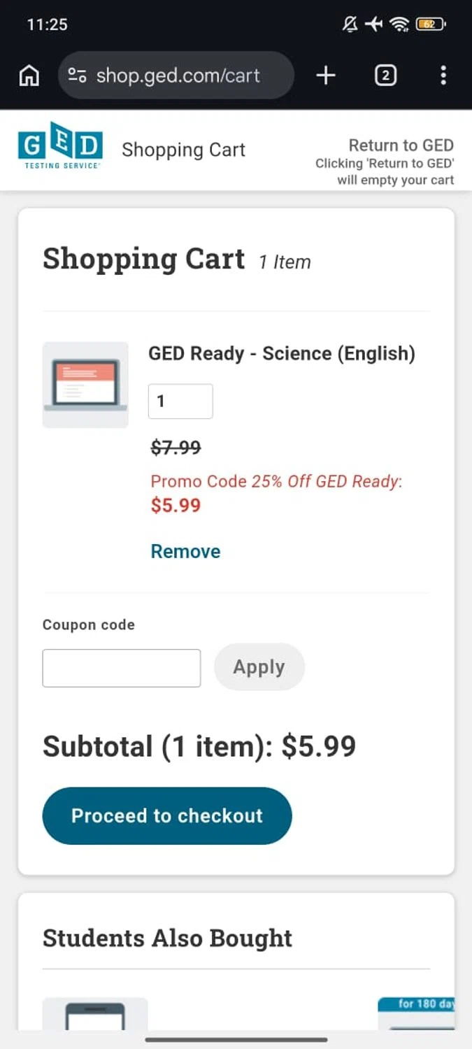 GED Promo Codes - 25% Off w/Code (1 Verified) Mar 2026