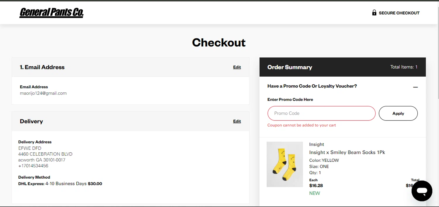 General pants discount codes store