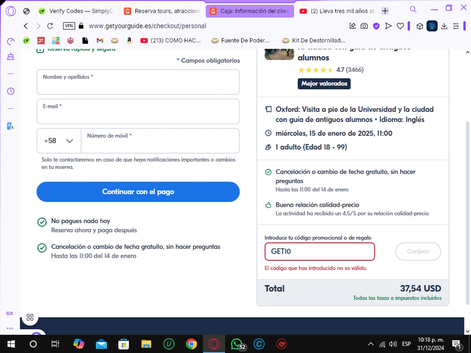 GetYourGuide Promo Codes - 10% Off Coupons Feb 2025