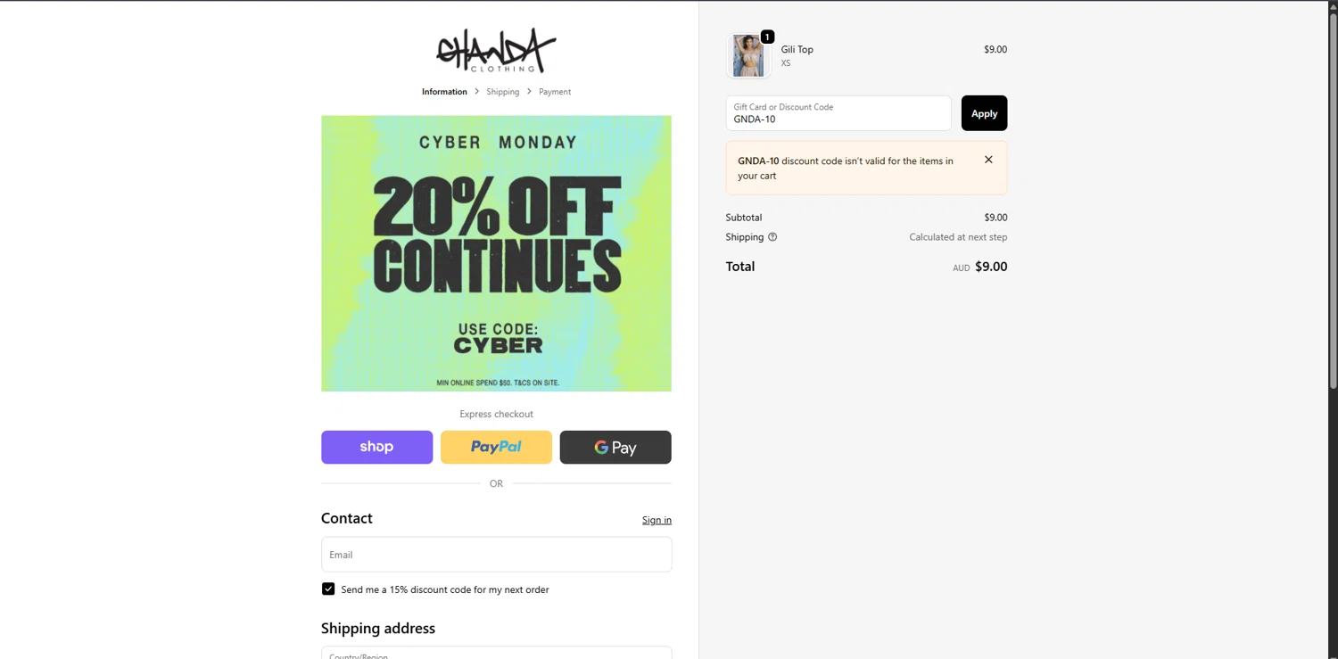 Ghanda Clothing Promo Code - 20% Off (Verified) Dec 2025