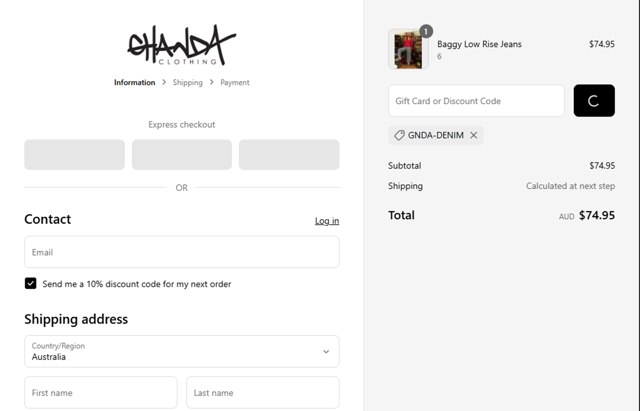 Ghanda Clothing Promo Codes (3 Verified) - 25% Off Jun 2025