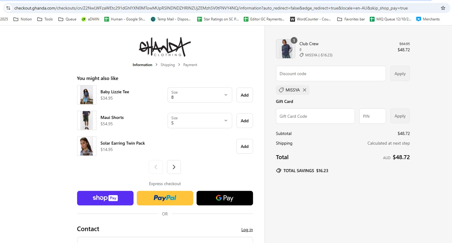 Ghanda Clothing Promo Codes (6 Verified) - 25% Off Jun 2025