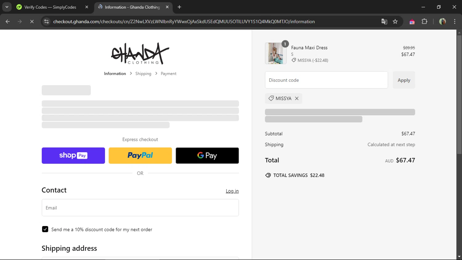 Ghanda Clothing Promo Codes - 25% Off | January 2025