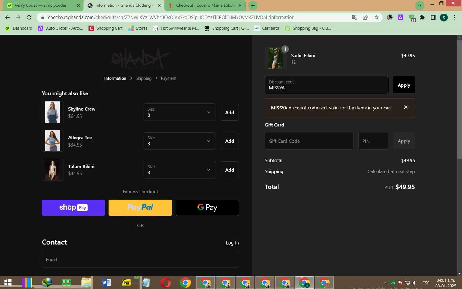 Ghanda Clothing Promo Codes - 25% Off | January 2025