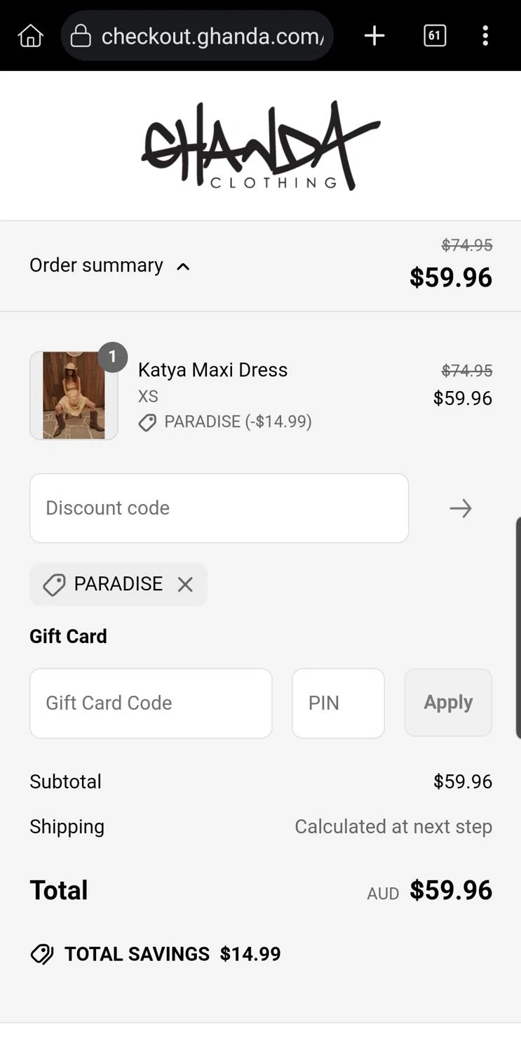 Ghanda Clothing Promo Codes (7 Verified) - 25% Off May 2025